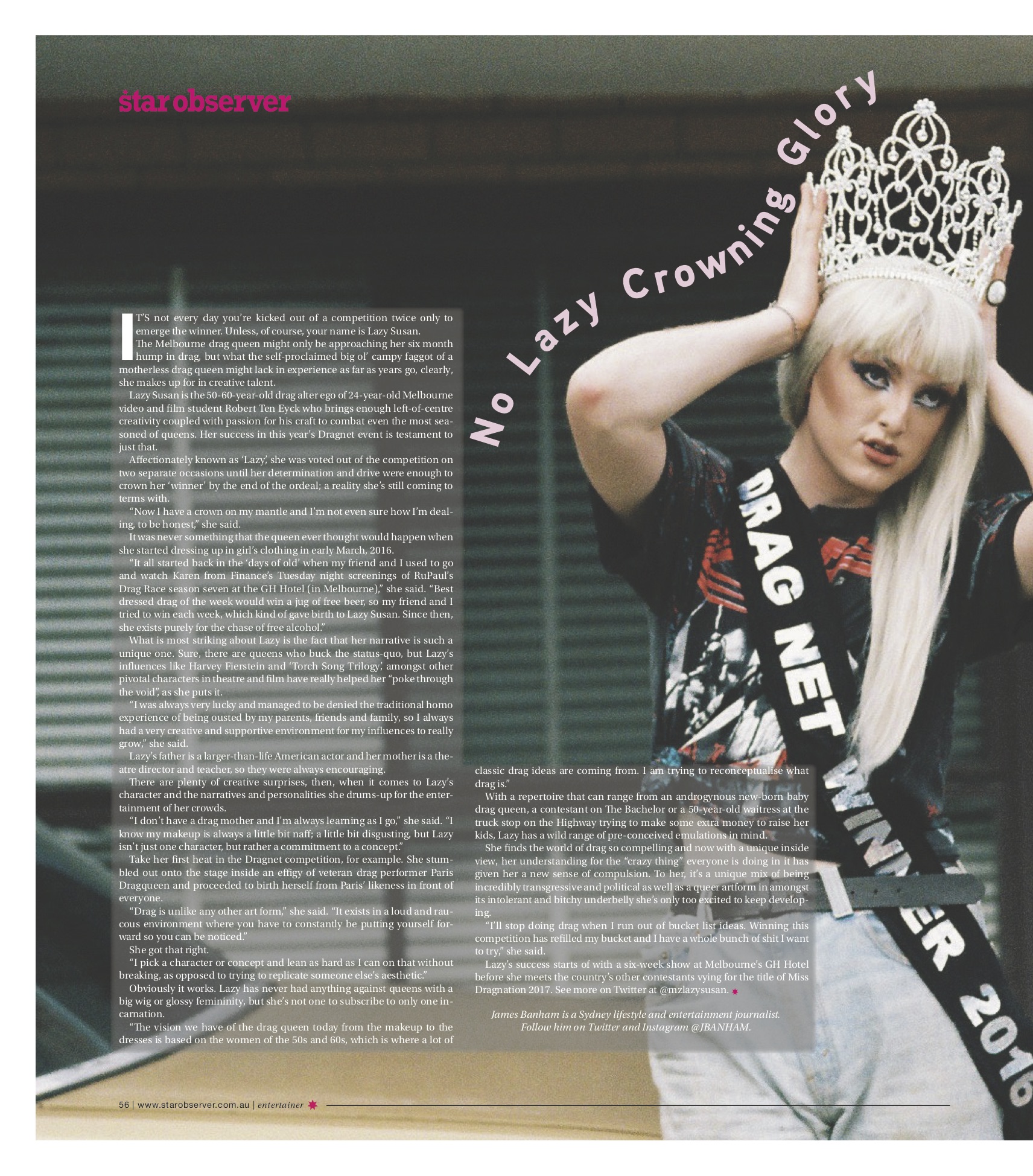 Star Observer: ‘Scene’, Lazy Susan, September 2016 – James Banham's ...